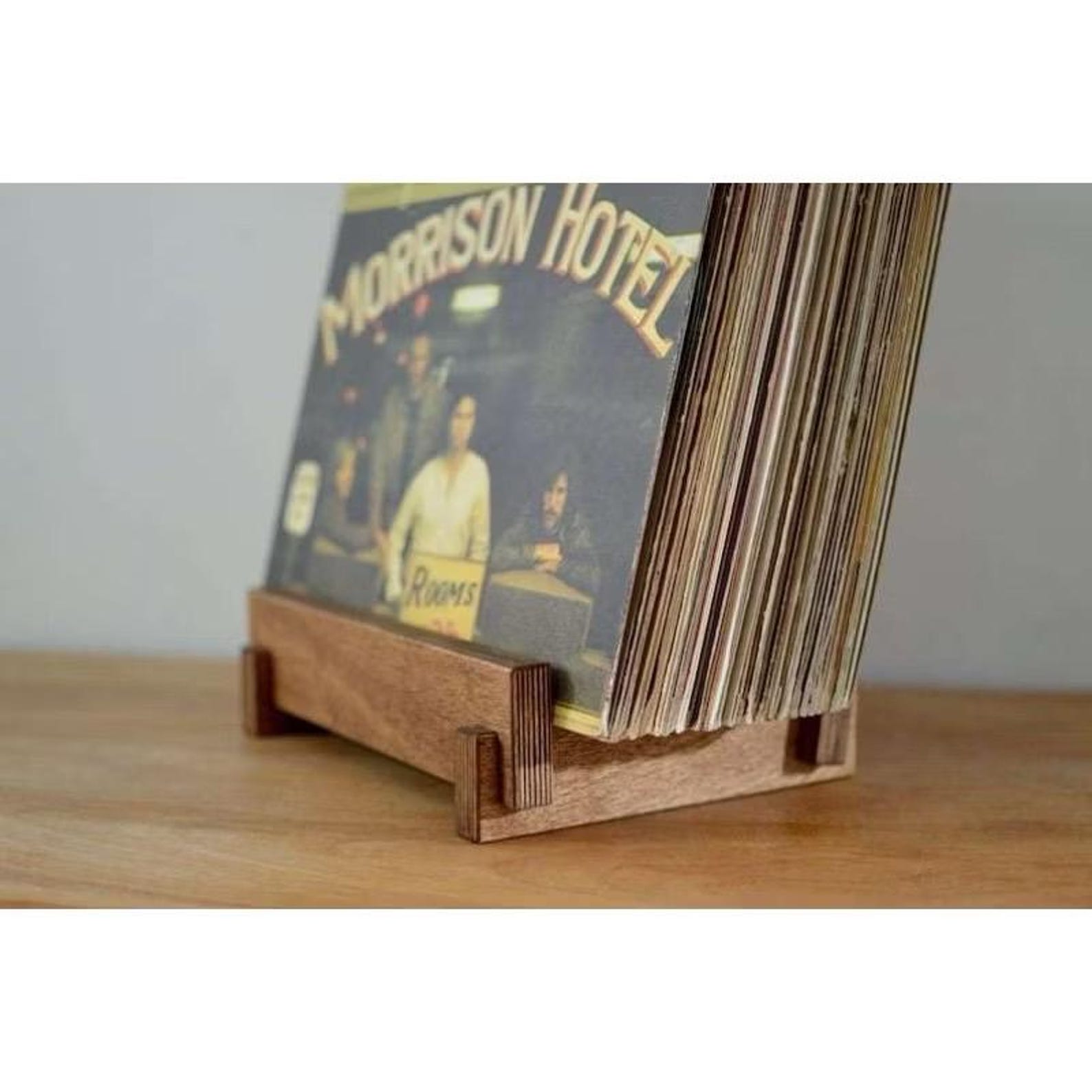 Wooden Vinyl Record Storage | Handmade LP Holder Crate | Retro Record ...