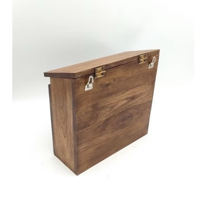 Teak Wood Mailbox – Outdoor Waterproof Wooden Mailbox – Rustic Handmade ...
