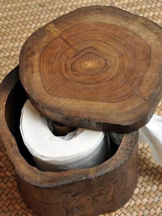 Wooden Toilet Paper Holder, Toilet Paper Dispenser, Toilet Roll Holder ...