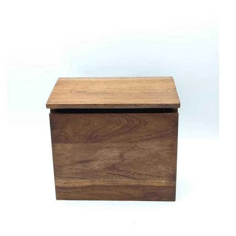 Teak Wood Mailbox – Outdoor Waterproof Wooden Mailbox – Rustic Handmade ...