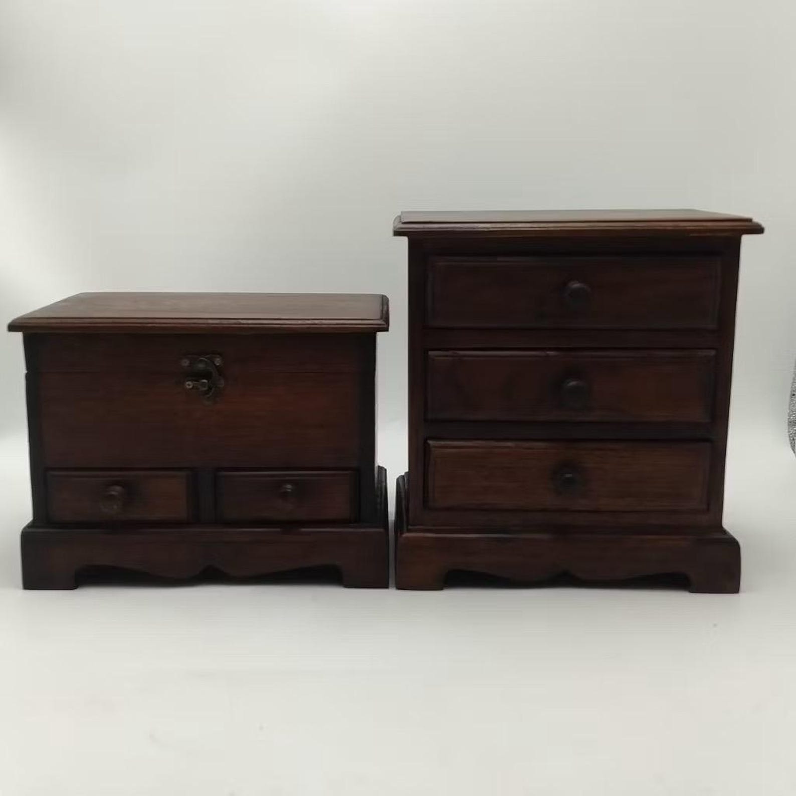 Minimalist Teak Wood Drawer Unit – Handmade Tabletop Storage Organizer ...