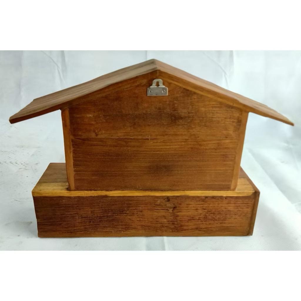 Wall Mounted Mailbox, Teak Wood Mailbox, Wooden Mailbox, Rustic Mailbox ...