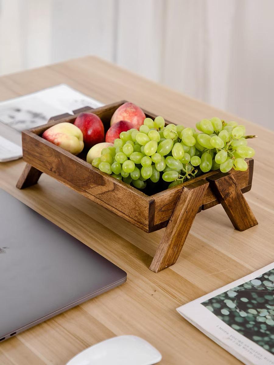 Wooden Fruit Tray | Wooden Tray | Wooden Serving Tray | Fruit Display ...