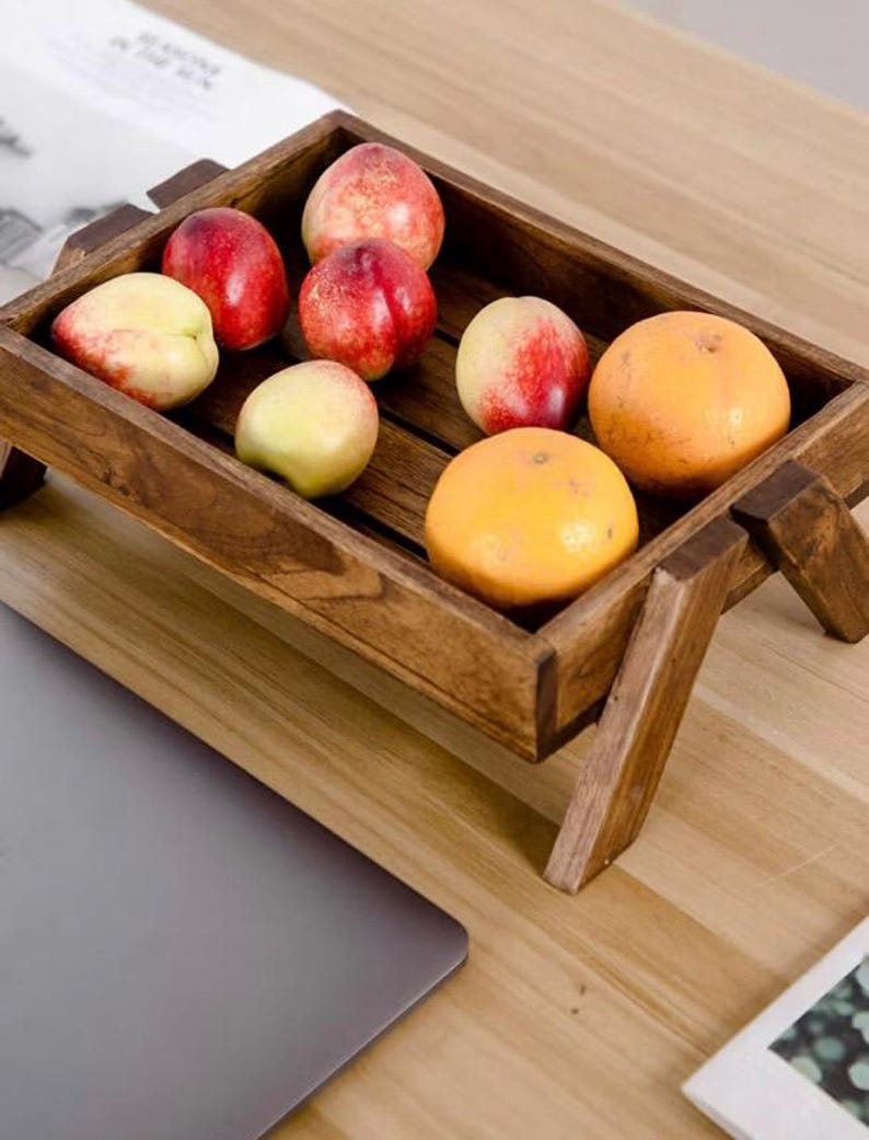 Wooden Fruit Tray | Wooden Tray | Wooden Serving Tray | Fruit Display ...