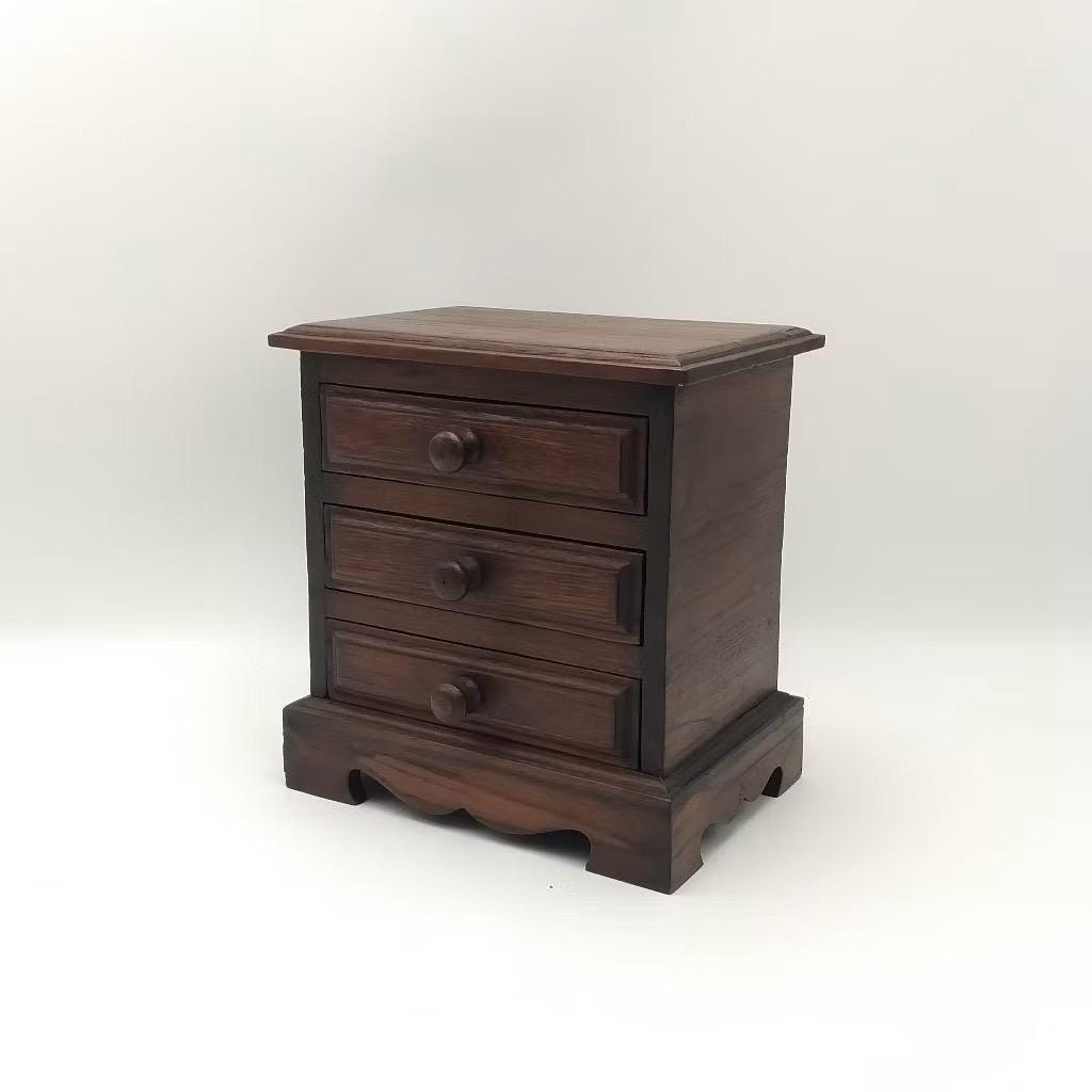 Minimalist Teak Wood Drawer Unit – Handmade Tabletop Storage Organizer ...