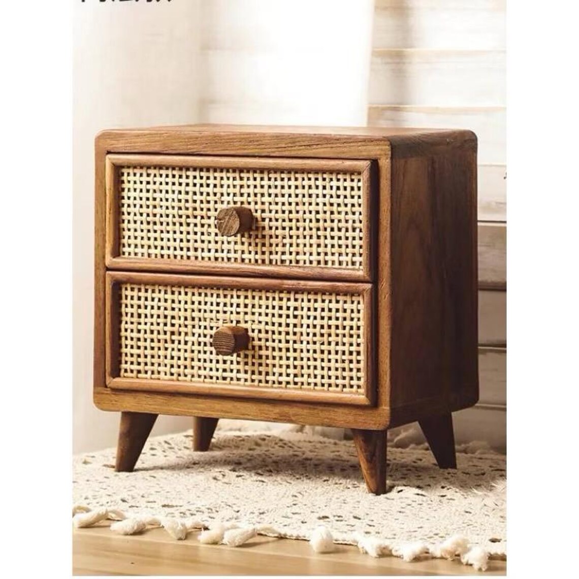 Wooden Small Box With Drawers – Large Capacity, 2 Drawer Storage ...