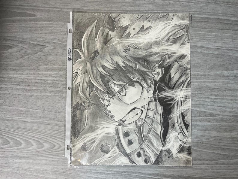 Izuku Medoria - My Hero Deku Drawing Hyper-realistic Graphite Detailed ...