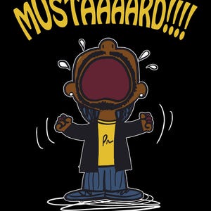 Mustard Meme T-shirt Design | Fun Mustaa Adderrrrd Graphic | Cartoon ...