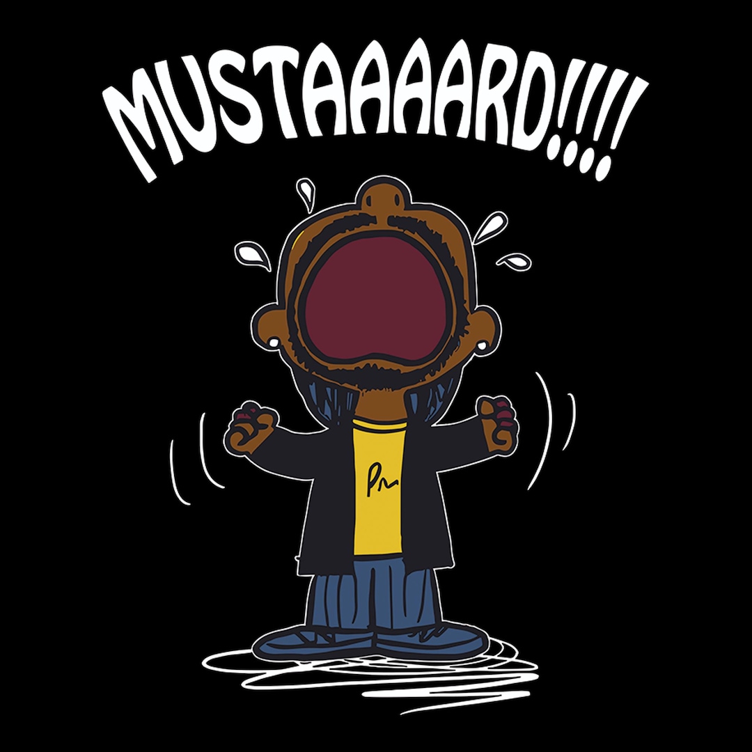 Mustard Meme T-shirt Design | Fun Mustaa Adderrrrd Graphic | Cartoon ...