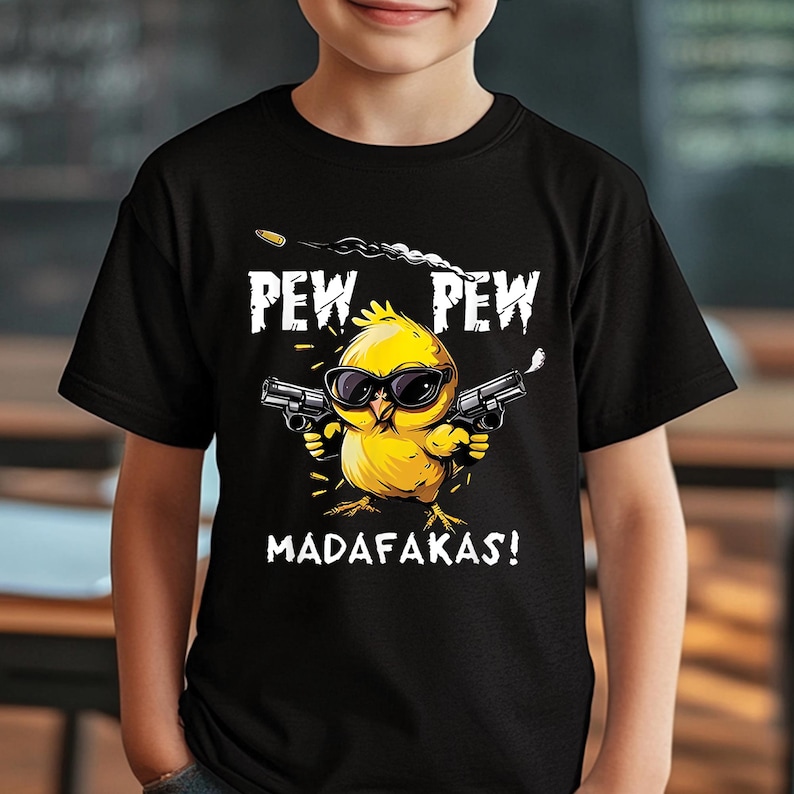 Pew Pew Madafakas T-shirt Design | Funny Bird With Guns | Digital PNG ...