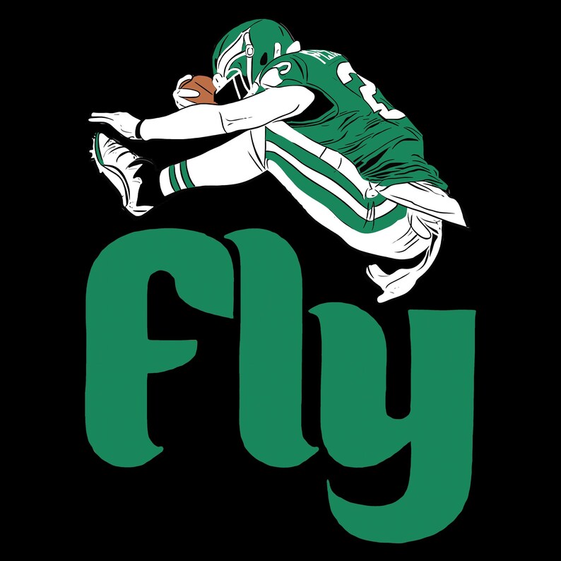Fly Eagles Fly Football T-shirt Design PNG – Dynamic Football Graphic ...