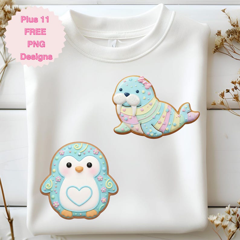 Frosted Animal Cookie Clipart Bundle 3D Kawaii Zoo Animal Sugar Cookie ...