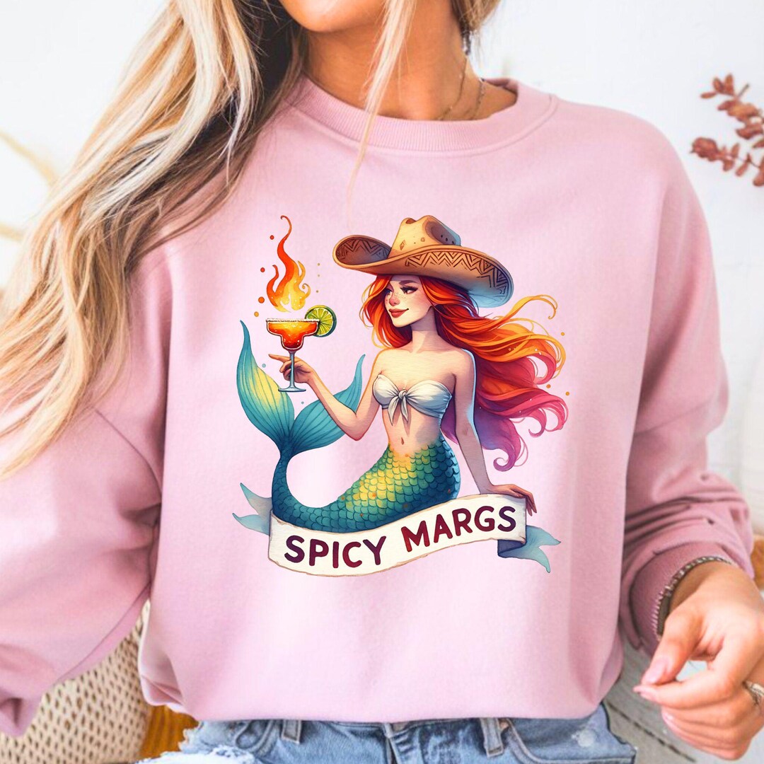 Cowgirl Mermaid Margarita Watercolor Png Western Siren Flaming Margs ...