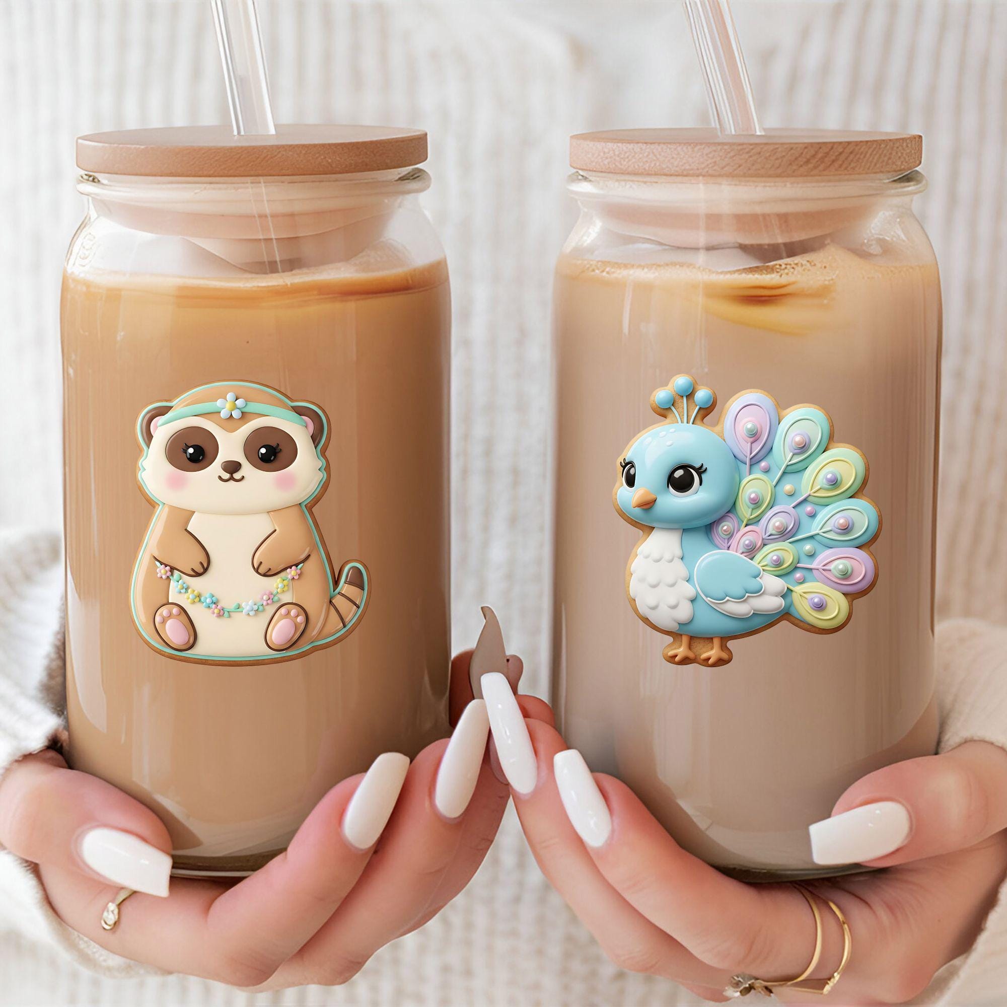 Frosted Animal Cookie Clipart Bundle 3D Kawaii Zoo Animal Sugar Cookie ...