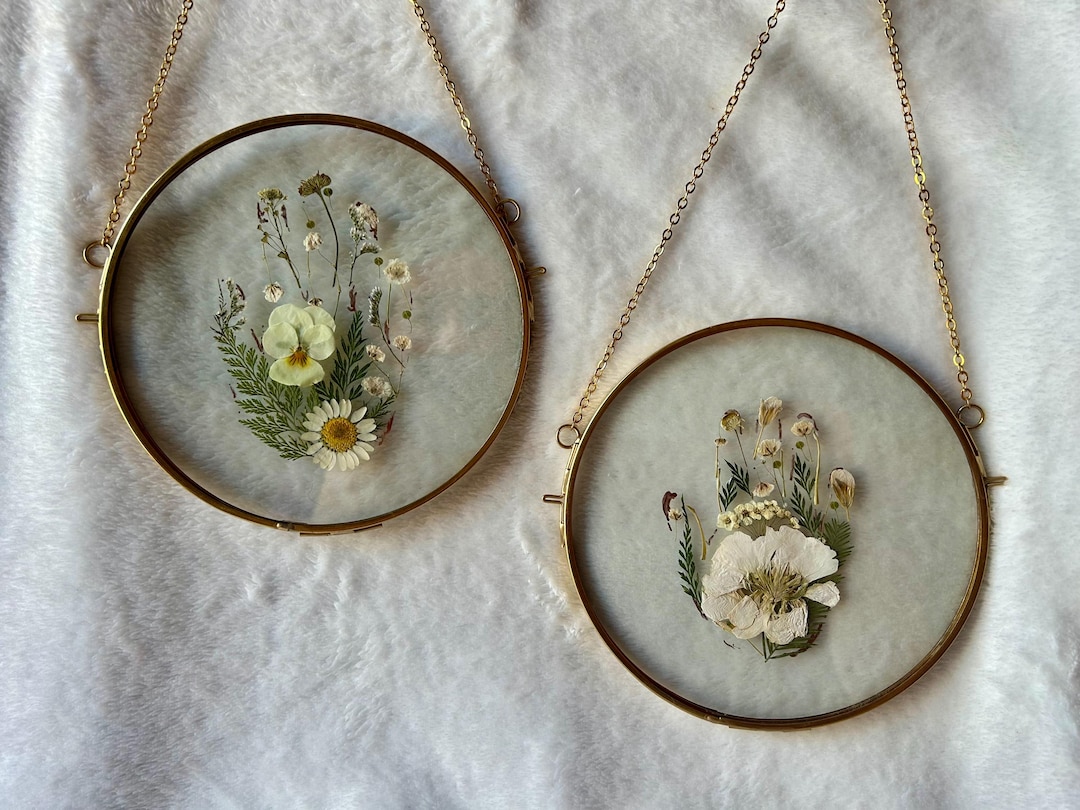 Pressed Flower Hand Prints - Etsy
