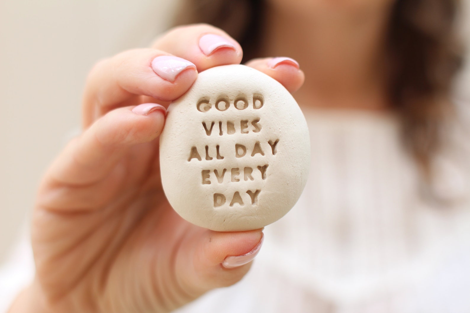 Personalized Gift Inspirational Stones Good Vibes Inspiration - Etsy