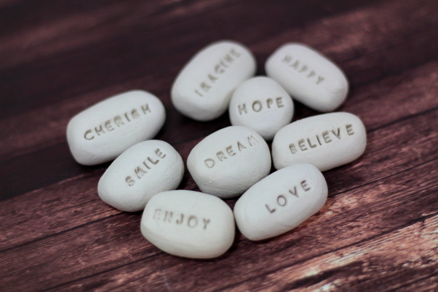 Message Stones Inspirational Stones Ceramic Custom Stone - Etsy