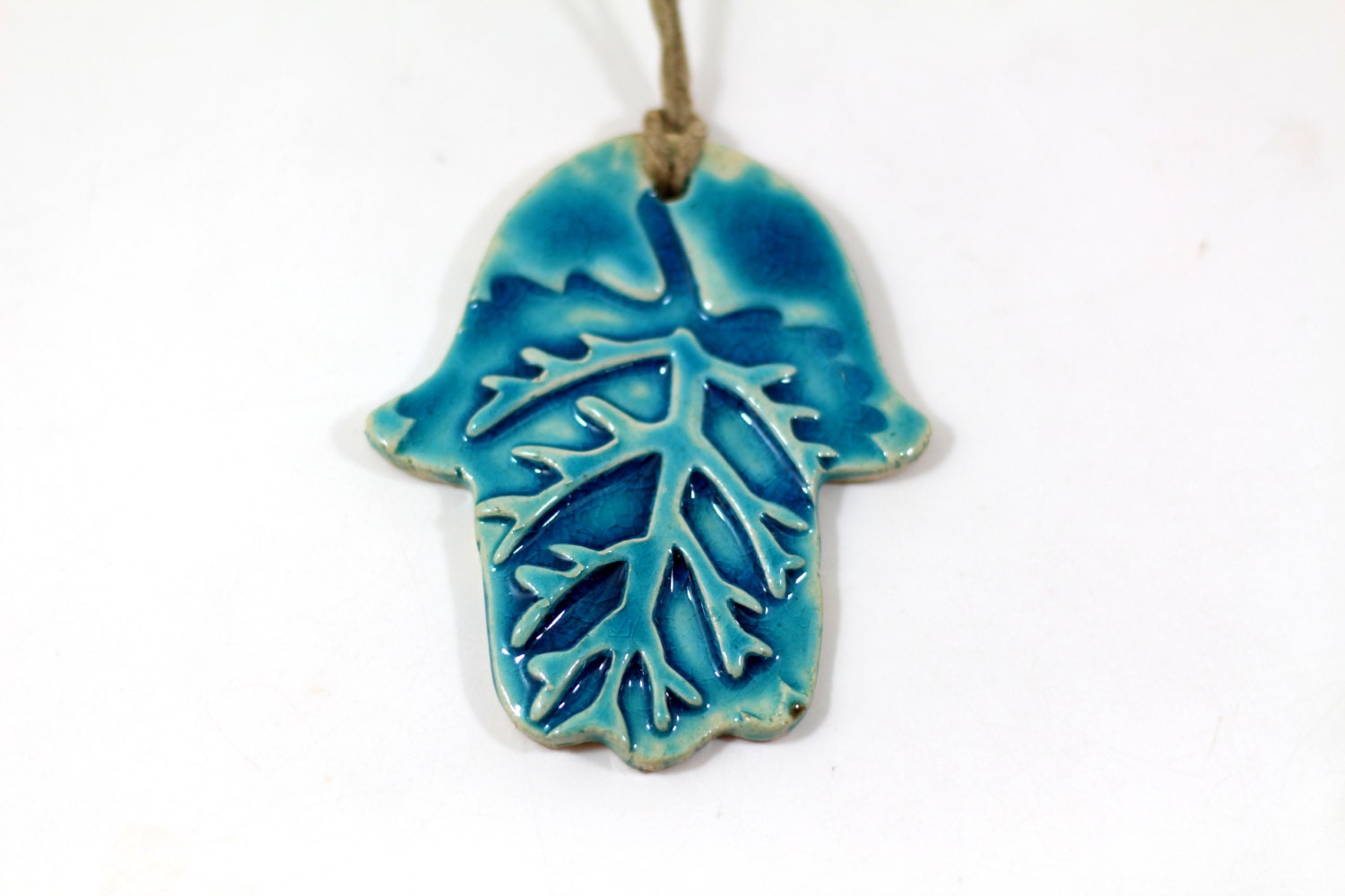 Ceramic Hamsa Decoration Beautiful Handmade Aqua Turquoise - Etsy UK