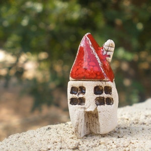 Miniature House A Tiny Beach Cottage Ceramic Houses Tiny House - Etsy