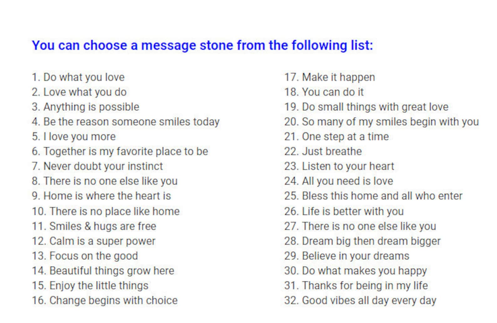 Inspiration Gifts Message Stones Inspirational Stones - Etsy