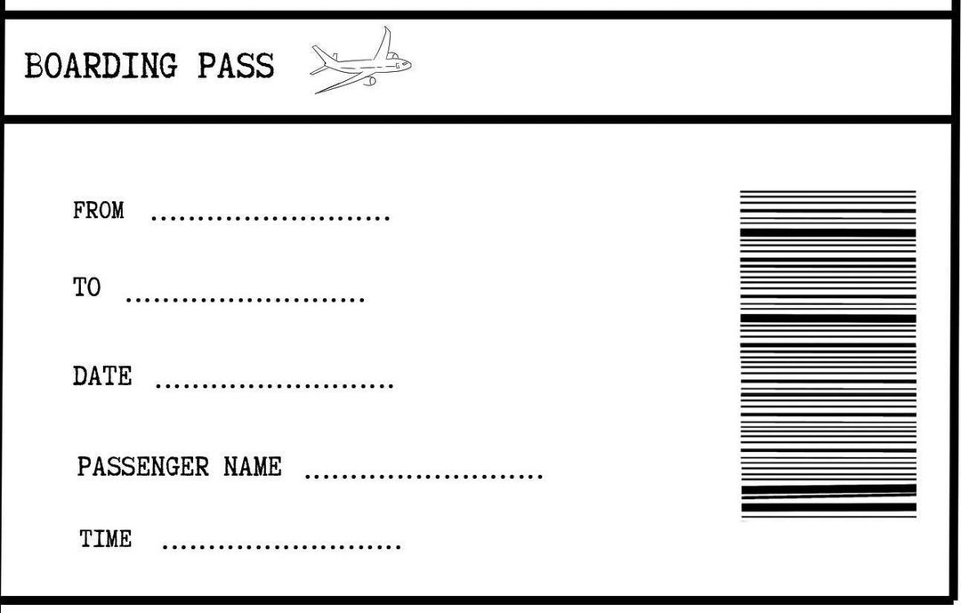 Travel Boarding Pass, Flights, Flight Planner - Etsy