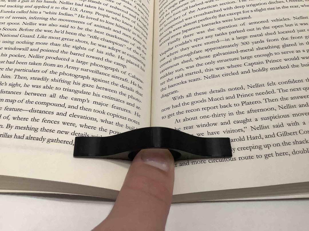 3D Printed Book Page Holder: One-handed Reading Gift - Etsy