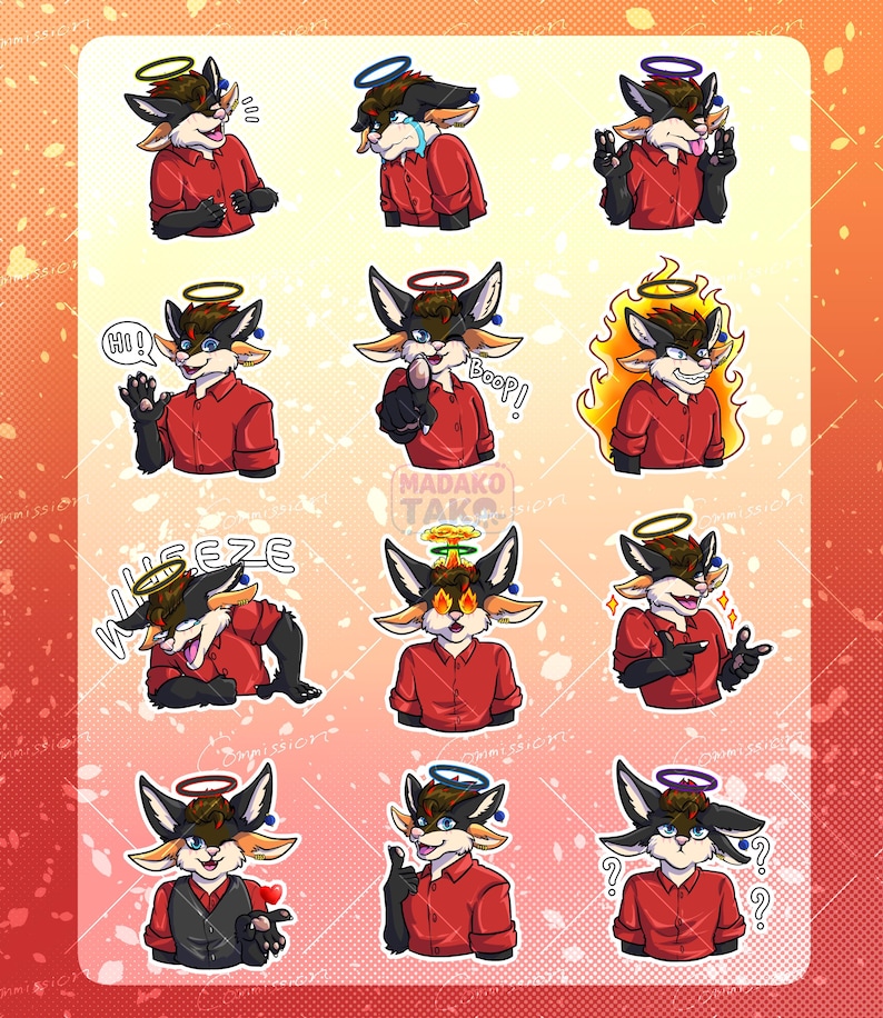 Furry Telegram Sticker, Furry Art Commission, Furry Emotes, Furry PFP ...