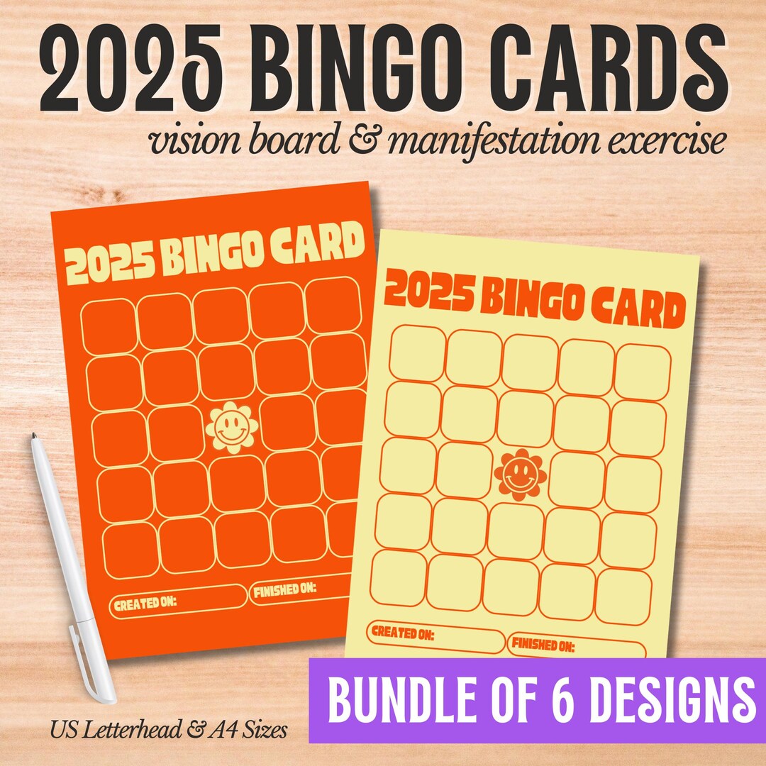 2025 Printable Bingo Card | Vision Board Manifestation | Couple Goals ...