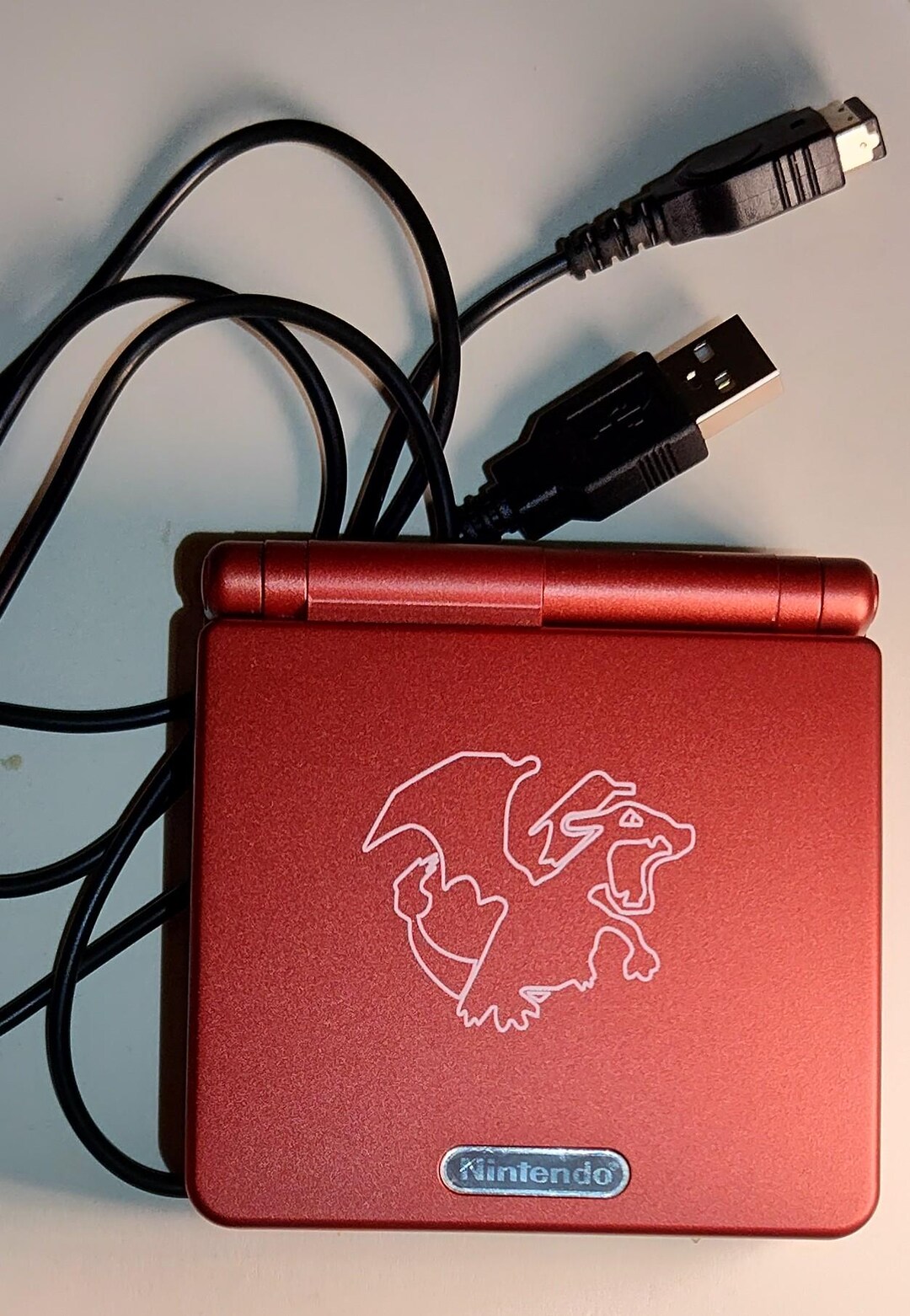 Custom Game Boy Advance Sp Ips V5 Screen Pokemon Charizard Shell ...