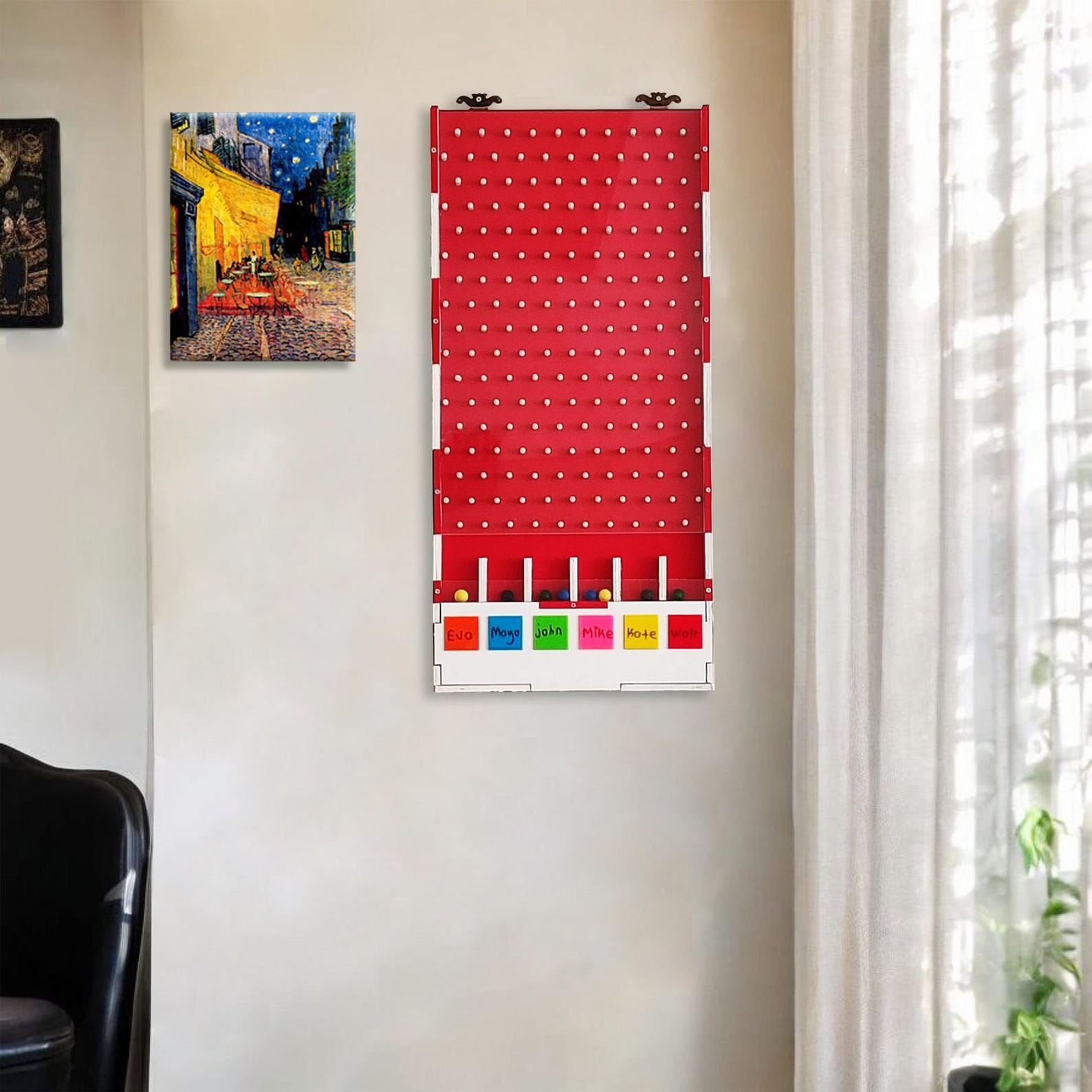 Wall Mount Plinko Board - Wall Games - Large Plinko Board - Wooden ...