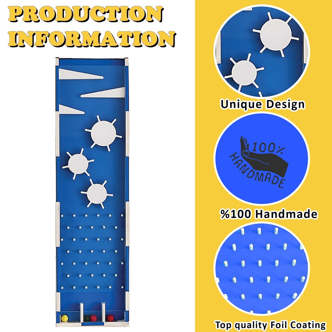Blue Wall Mounted Plinko - Wall Games - Lighted Plinko - Bar Games ...