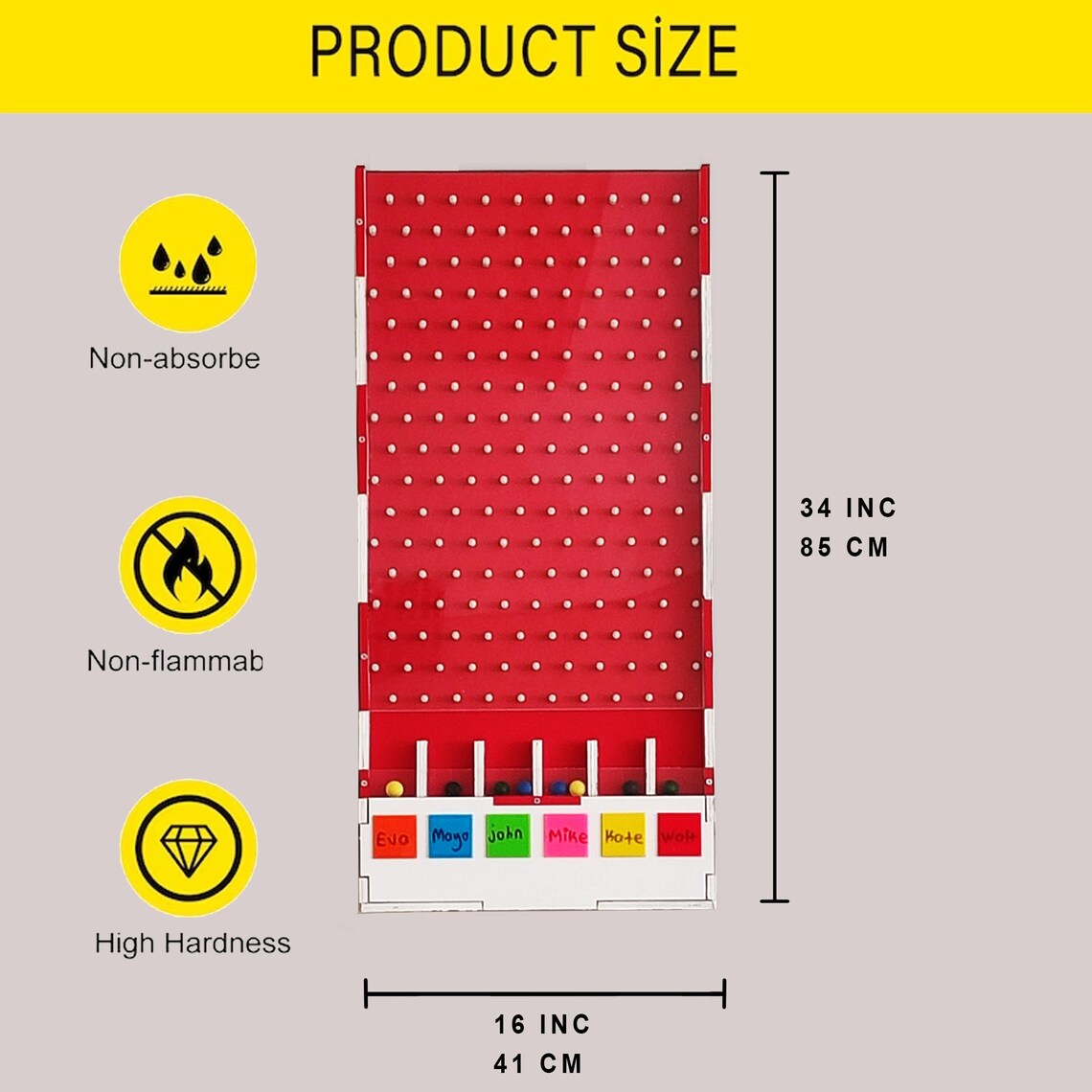 Wall Mount Plinko Board - Wall Games - Large Plinko Board - Wooden ...