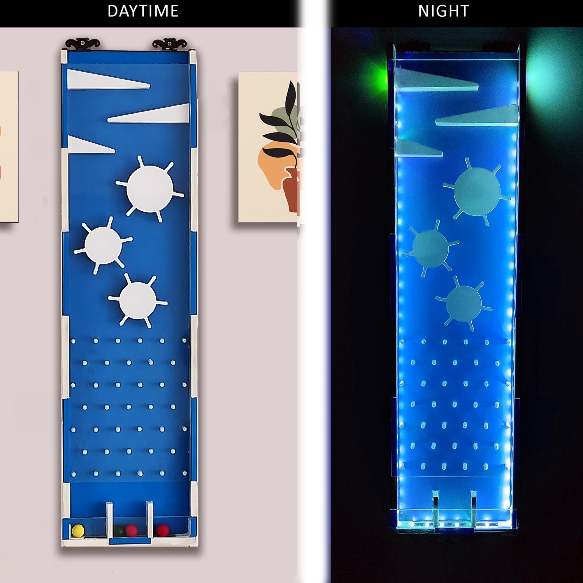 Blue Wall Mounted Plinko - Wall Games - Lighted Plinko - Bar Games ...