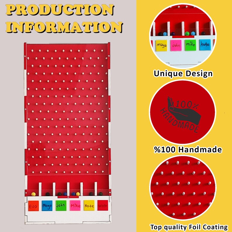 Wall Mount Plinko Board - Wall Games - Large Plinko Board - Wooden ...