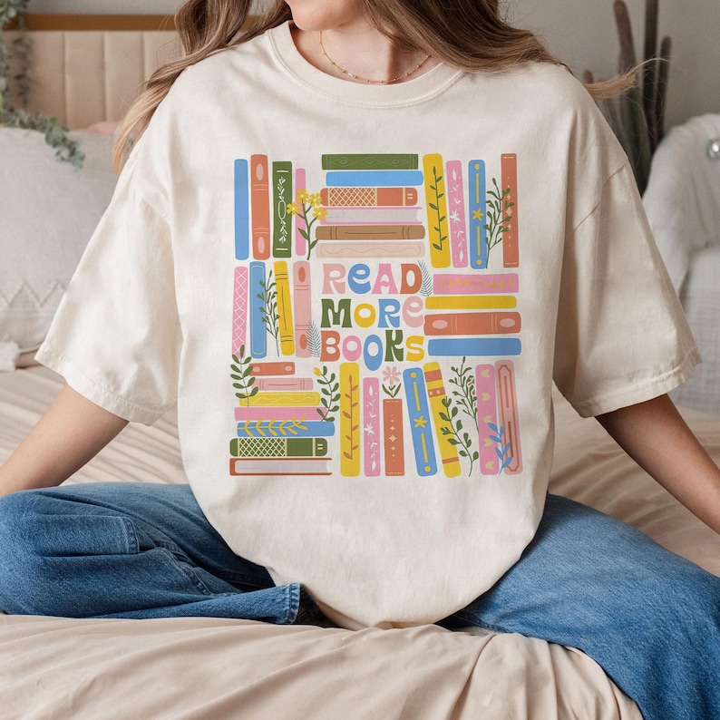 Read More Books PNG, Cute Bookish Design, Book Lover Gift, Reading ...