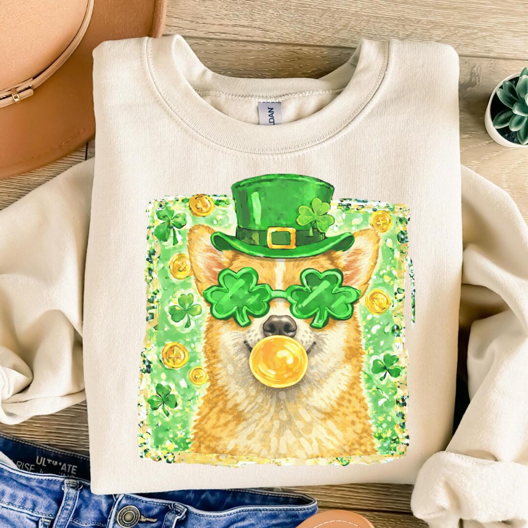 Corgi St. Patrick's Day PNG, Shorty Png, Corgi Dog Png, Dog Mom Dog Dad ...