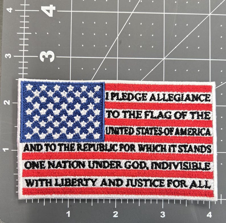American Flag- I Pledge Allegiance Patch - Etsy