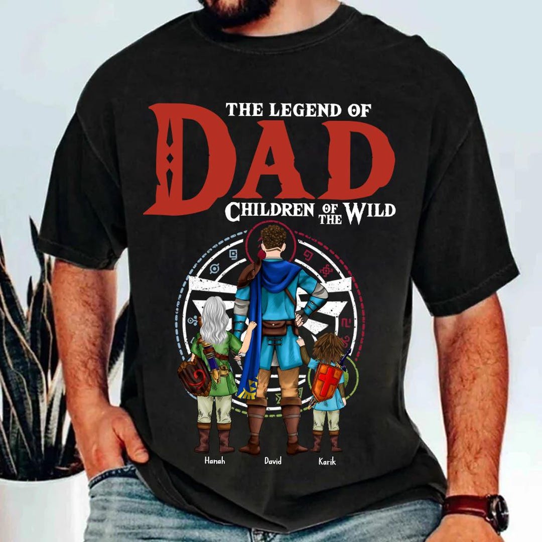 Personalized the Legend of Dad Shirt, Zelda Dad Shirt, Custom Zelda ...