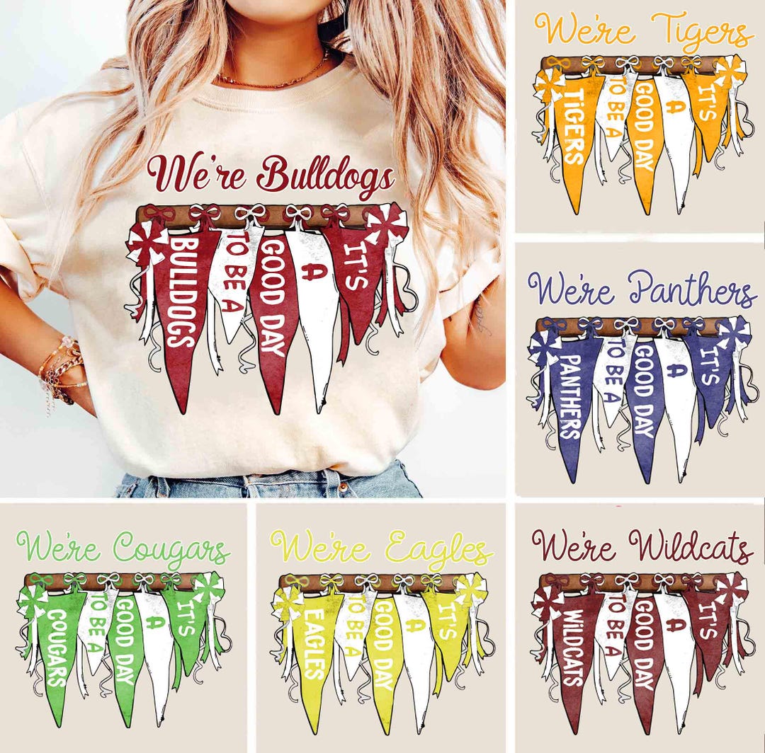 Custom Pennant Flag Mascot Shirt, Game Day School Team Shirt,team ...