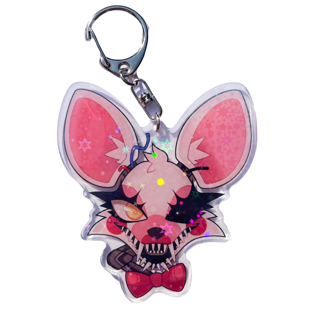 Mangle FNAF Keychain | Holographic Star Acrylic Charm - Etsy