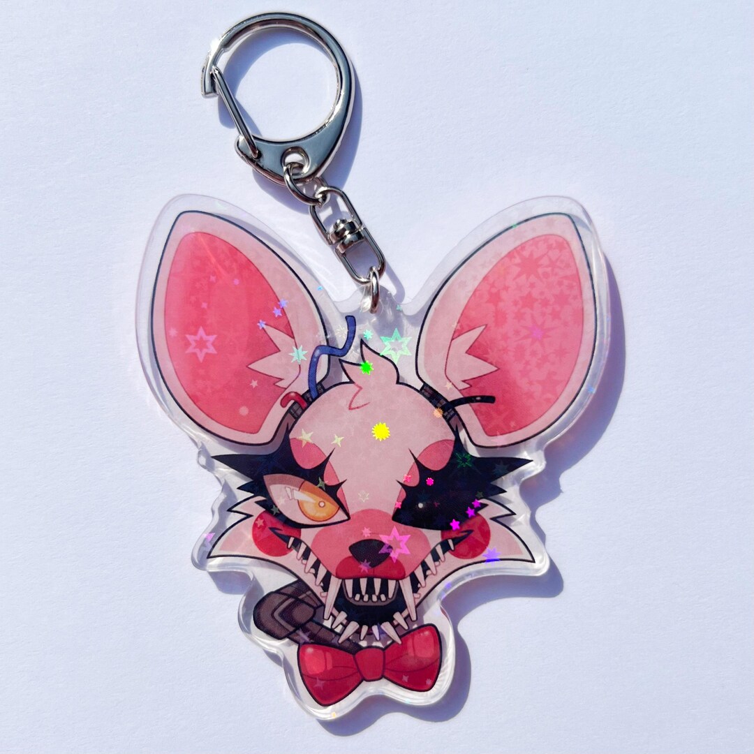 MANGLE FNAF Holographic Keychain | 3 Inch Stars Acrylic Charm | Five Nights at Freddy's | Gamer ...