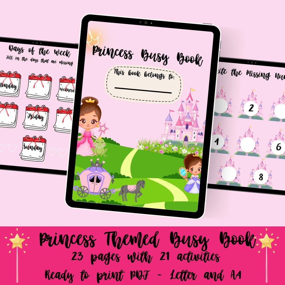 Princess Themed Busy Book - Etsy