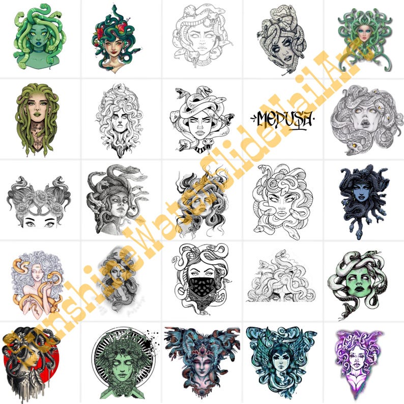 Medusa Waterslide Nail Art Set of 50 - Etsy