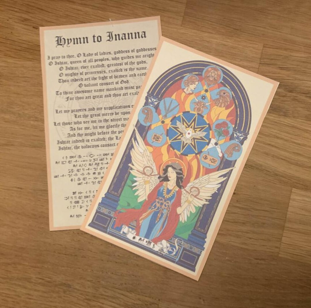 Ishtar Inanna Queen of Heaven Prayer Cards - Print Ready - Etsy
