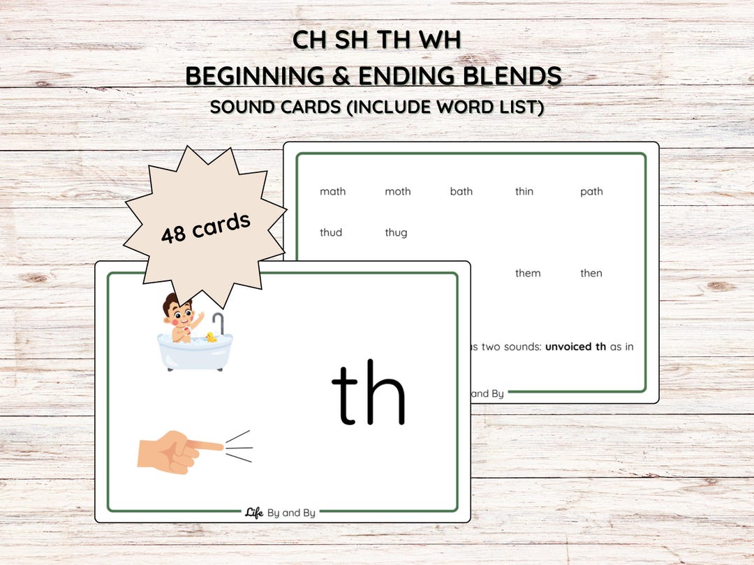 Tarjetas de fonética: dígrafos ch, sh, th, wh; combinaciones de ...