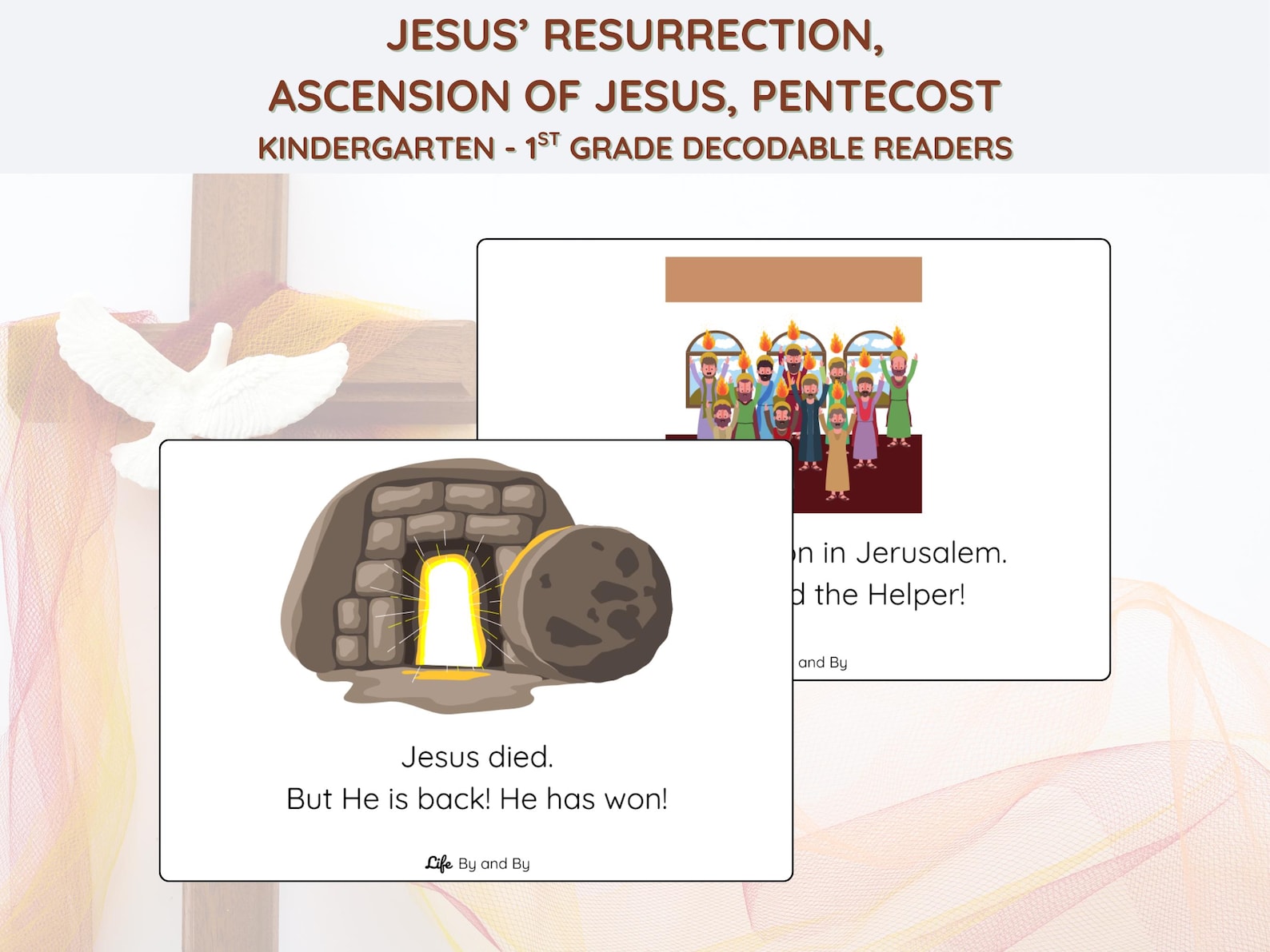 Decodable Readers: Easter and Ascension of Jesus Story Sequencing Cards ...