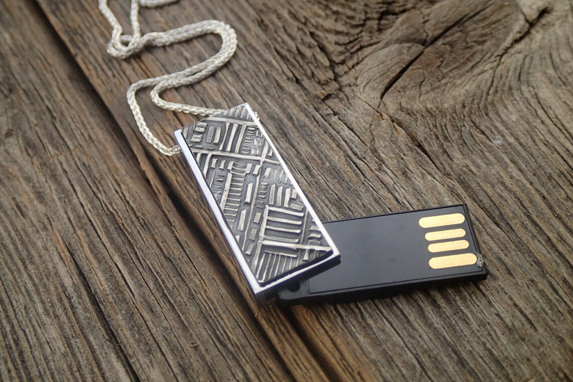 USB 16 GB Flash Drive Necklace - Permaculture #1 - Etsy