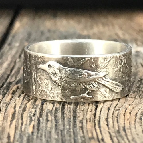 Cardinal Bird Ring Handmade Art Jewelry - Etsy