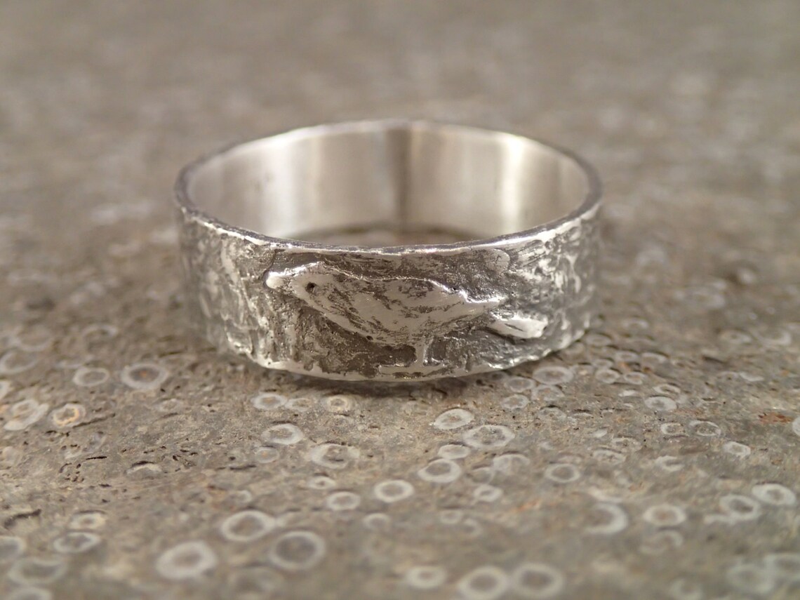 Bird Ring Raven Crow Rook Currawong Handmade Art - Etsy