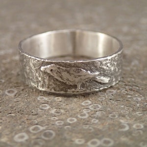Bird Ring - Raven - Crow - Rook - Currawong - Handmade Art Jewelry - Etsy